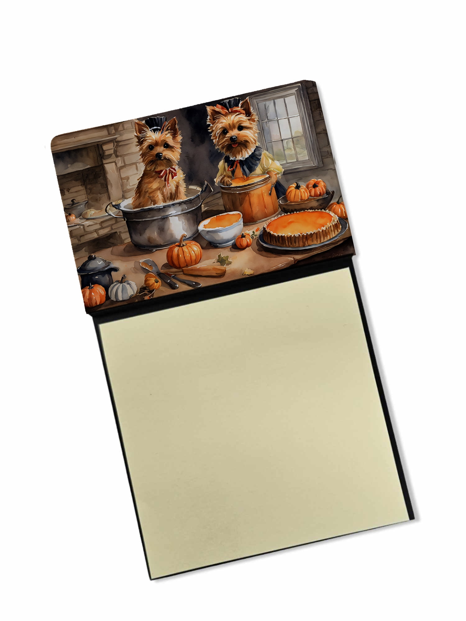 Norwich Terrier Fall Kitchen Pumpkins Sticky Note Holder 3.25 in x 5.25 ...