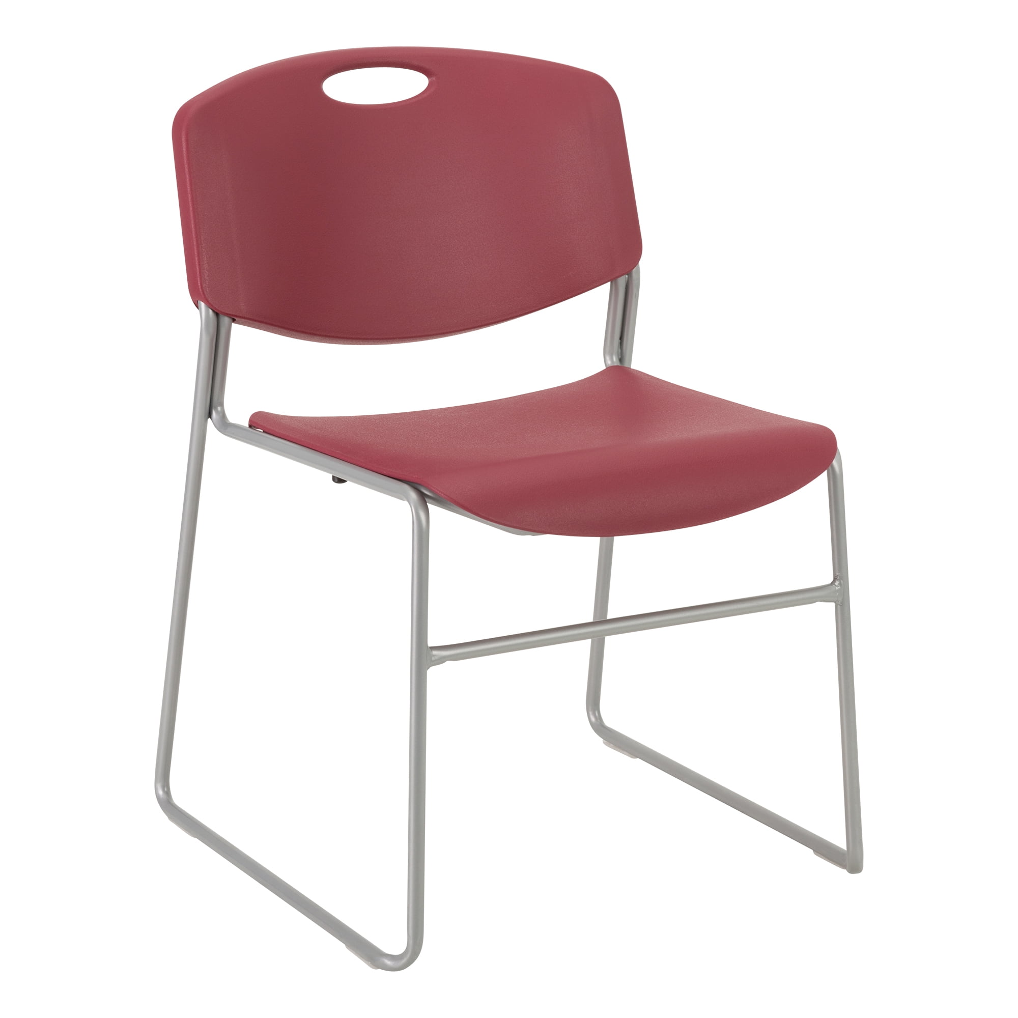 Norwood Commerical Furniture Plastic Stacking Chair (4 Pack), Red ...