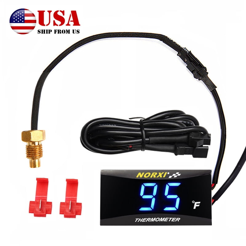 Norxi Motorcycle Koso Water Temperature Gauge thermometer Fahrenheit ...