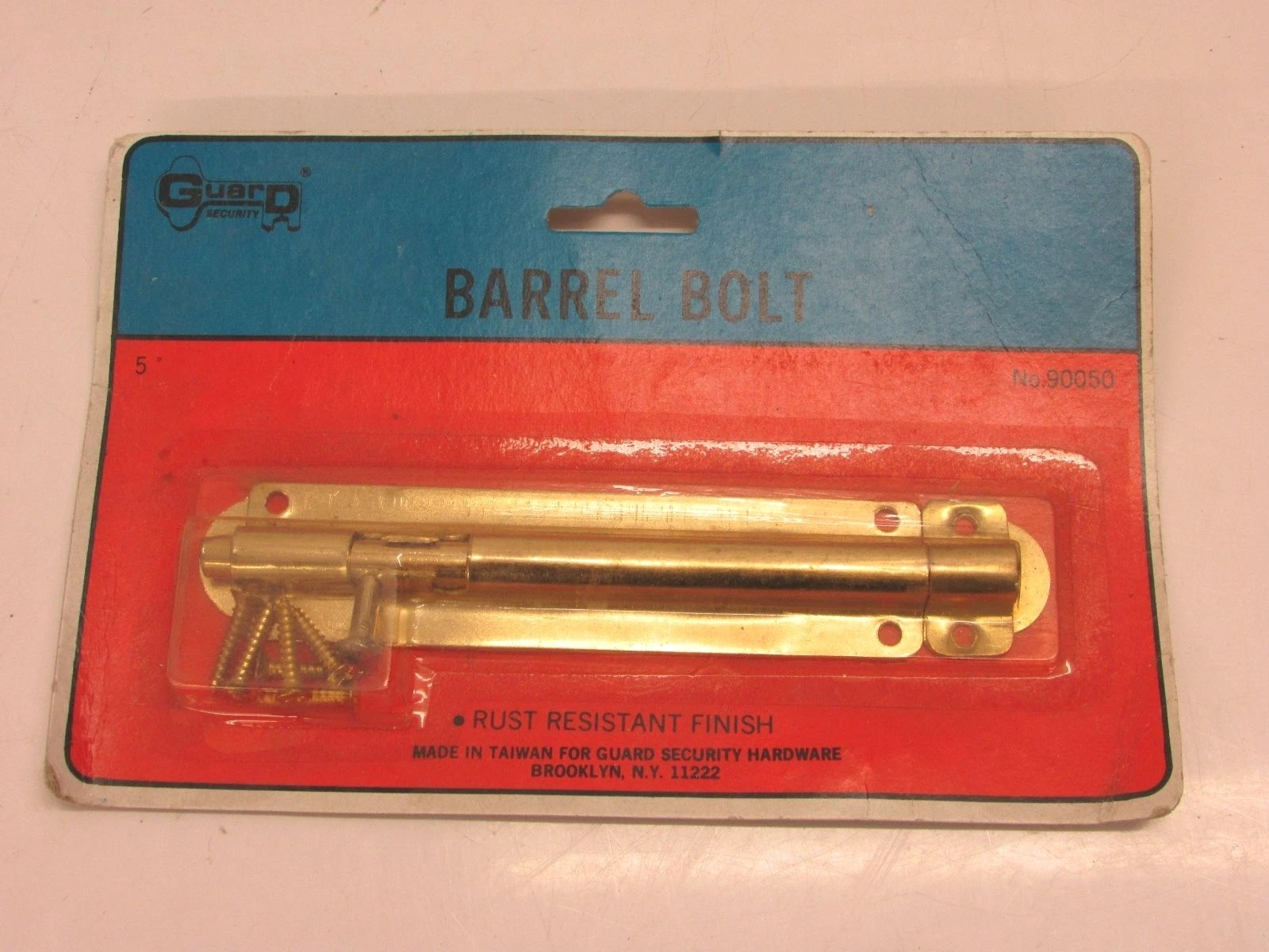 Nos! Guard Security 5" Sliding Barrel Bolt Security Lock, Gold Tone ...
