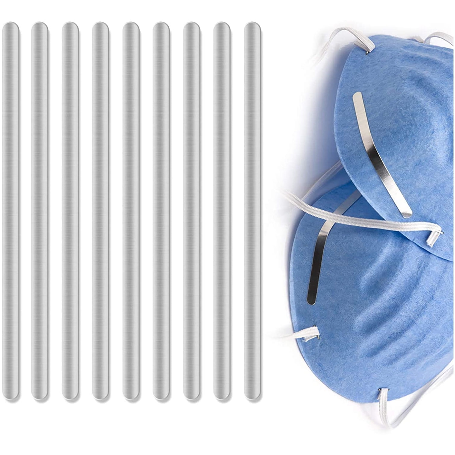 Nose Bridge Strips for Mask, Aluminum Strip Nose Bridge Wire, 90MM ...