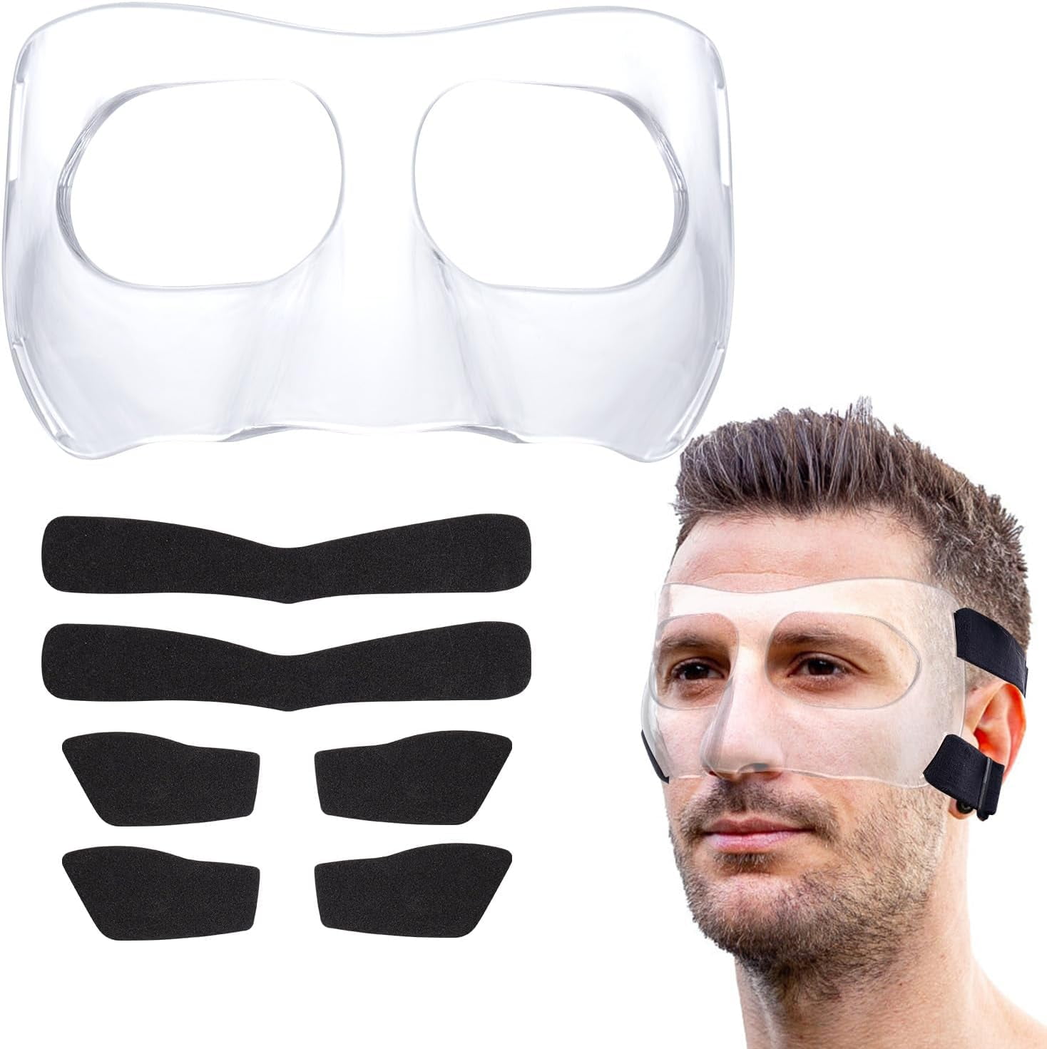 Nose Guard Face Shield Masks for Broken Nose, Football Basketball ...