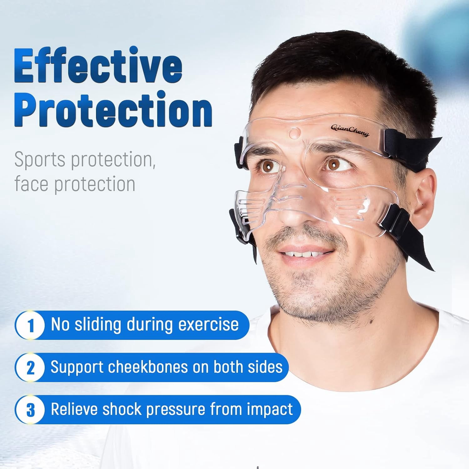 Nose Guard Face Shield for Broken Nose for Adult, Adjustable Face Guard ...
