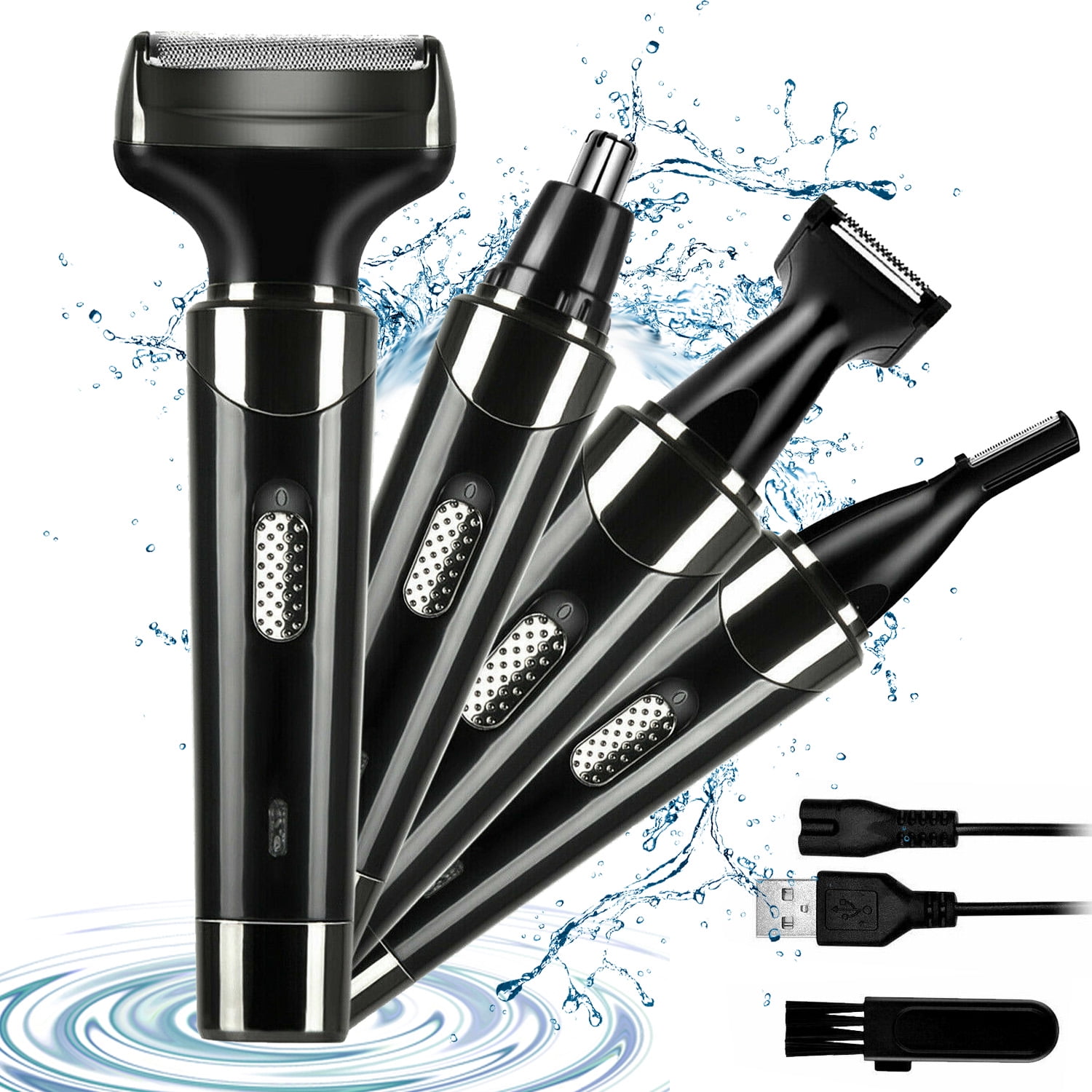 Nose Hair Trimmer, 4 in 1 Electric Razor for Men, Waterproof Electric ...