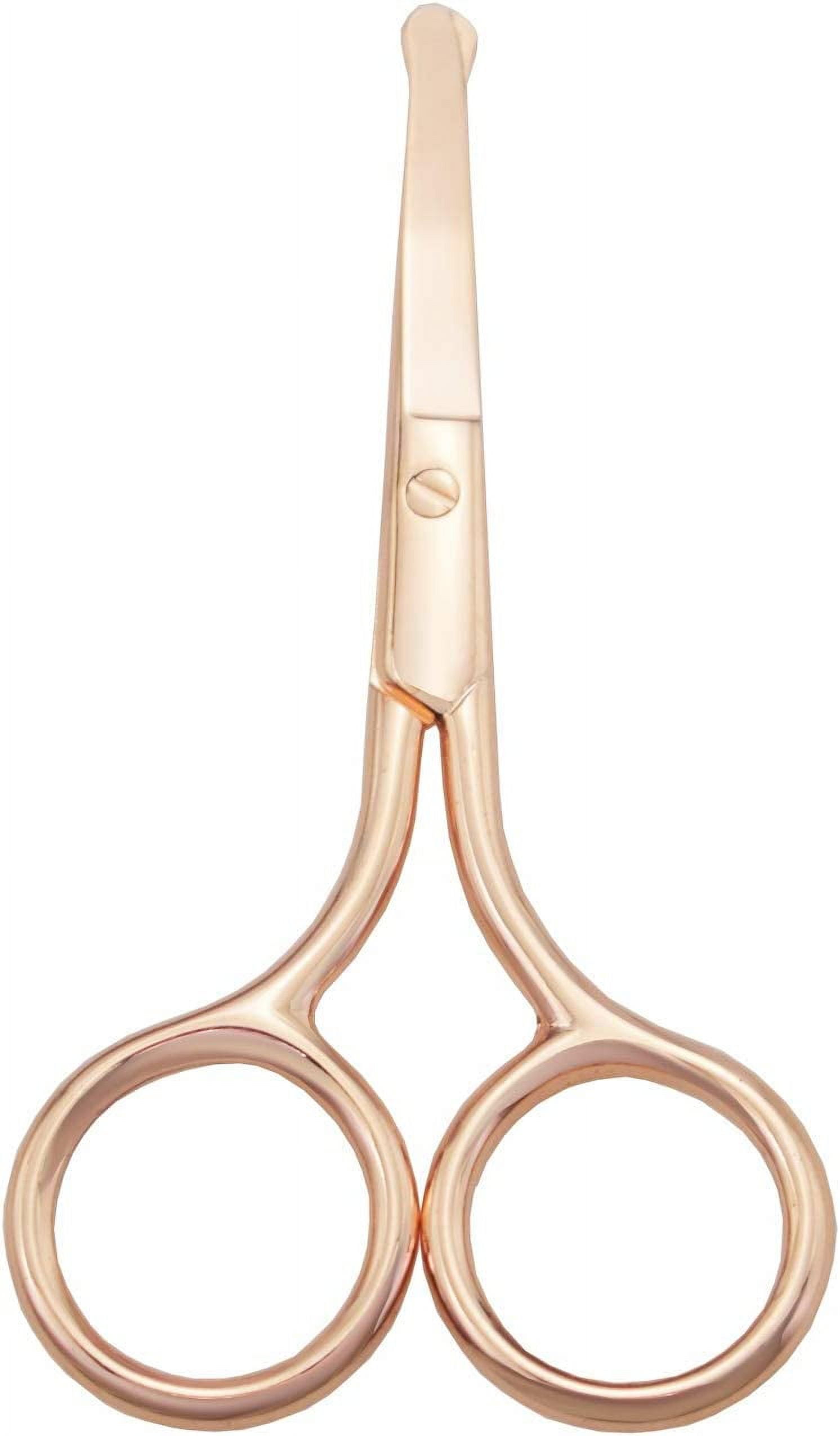 Nose Hair Trimmer Scissors-3.4' Round Tip Scissors For Ear Eyebrow ...