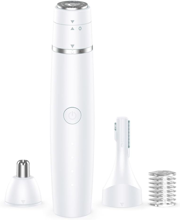 Nose Hair Trimmer for Women & Men, 3-in-1 Facial Hair Remover for Peach ...