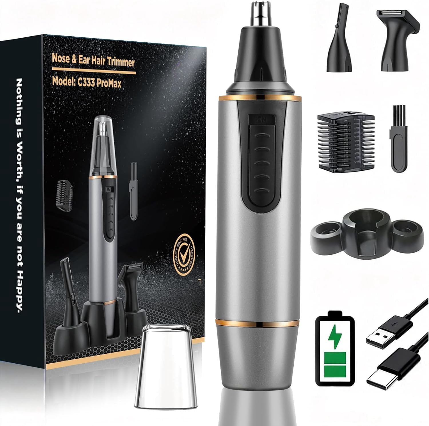 Nose Hair Trimmer for Men 2026 Professional Painless Rechargeable Nose ...
