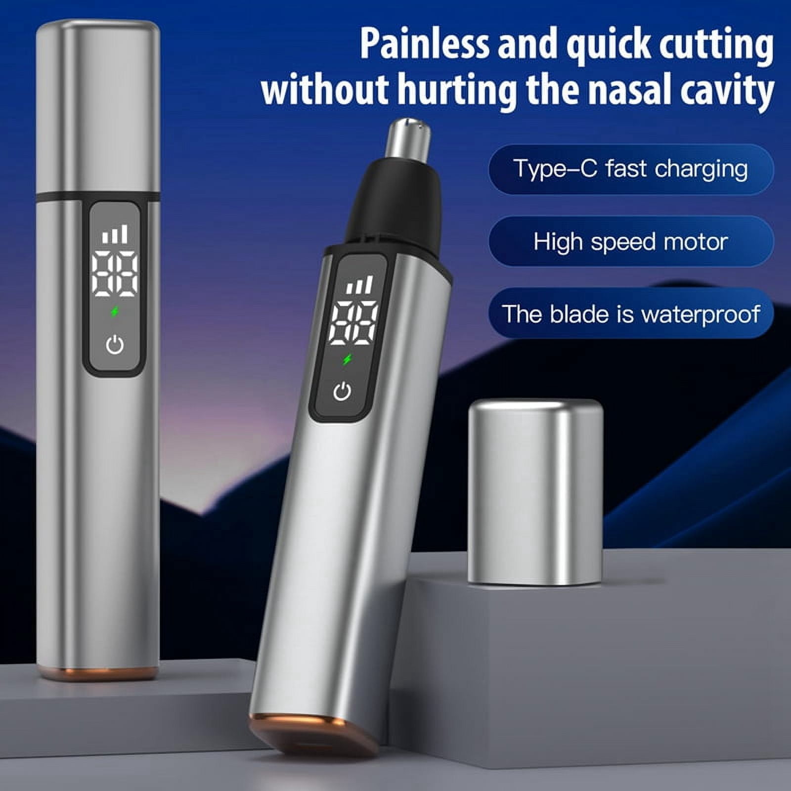 Nose Hair Trimmer for Men USB Rechargeable Ear Nose Hair Trimmer with ...