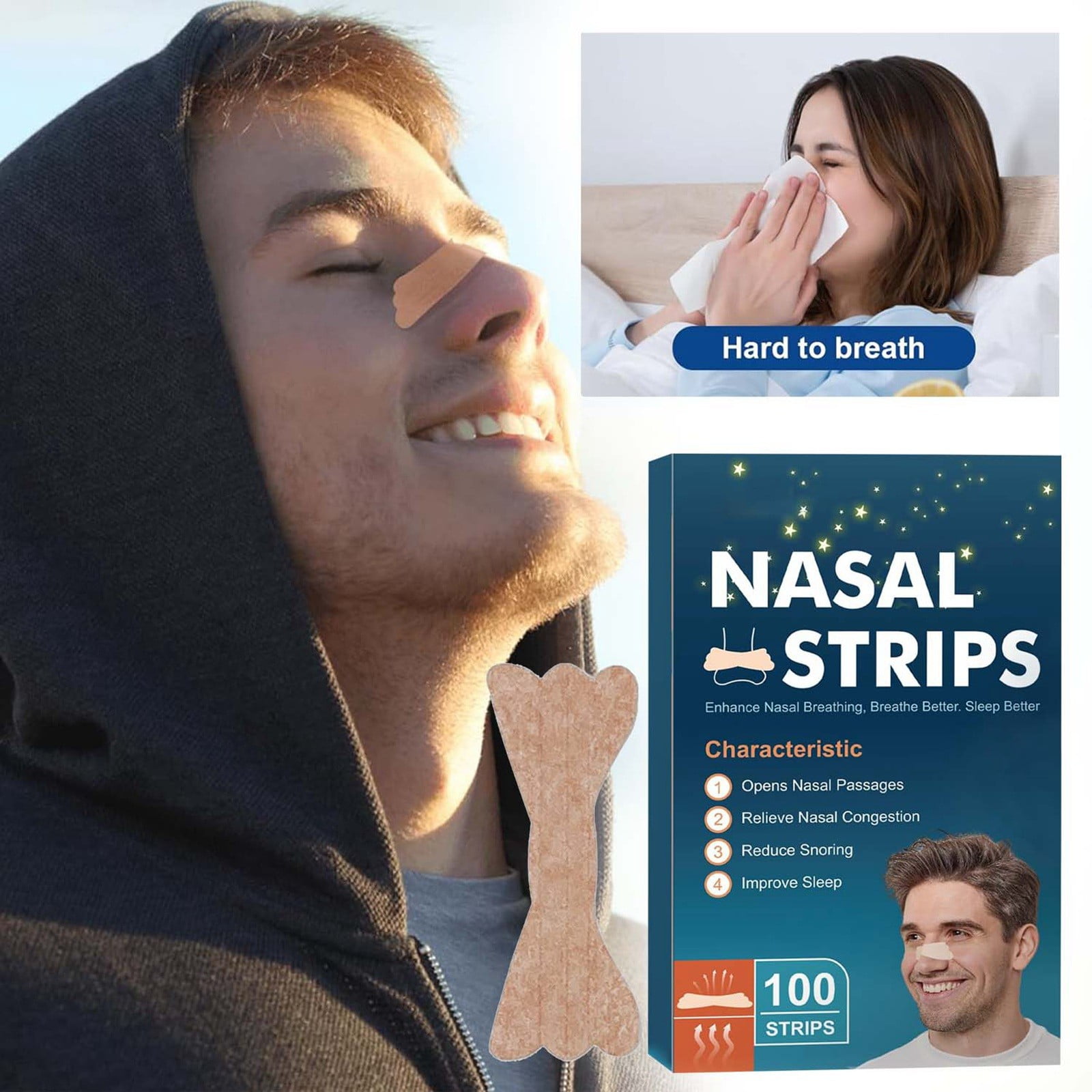 Nose Patch Box 100Pc Vikudy Reduce Price! 100 Count Nasal Strips Nose ...