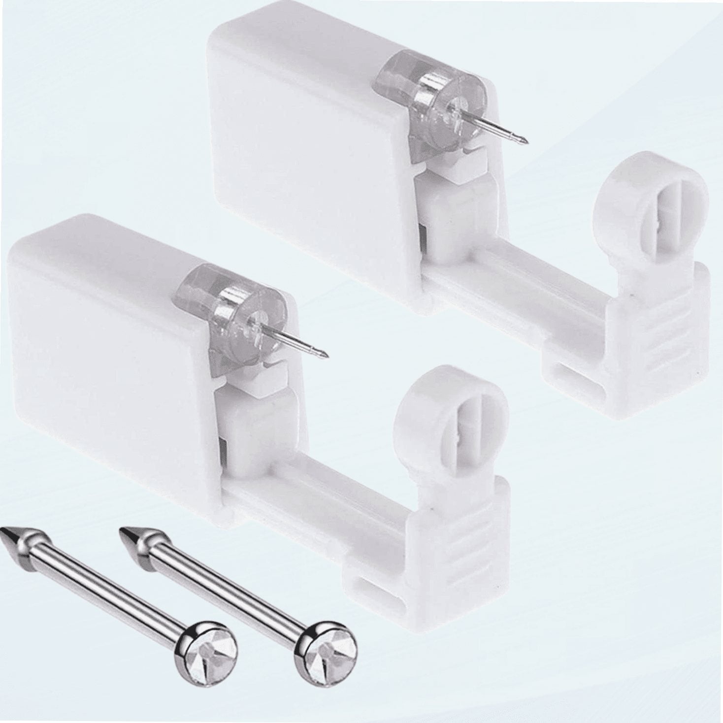 Nose Piercing Gun - 2 Pack Self Nose Piercing Kit Unit Disposable Nose ...