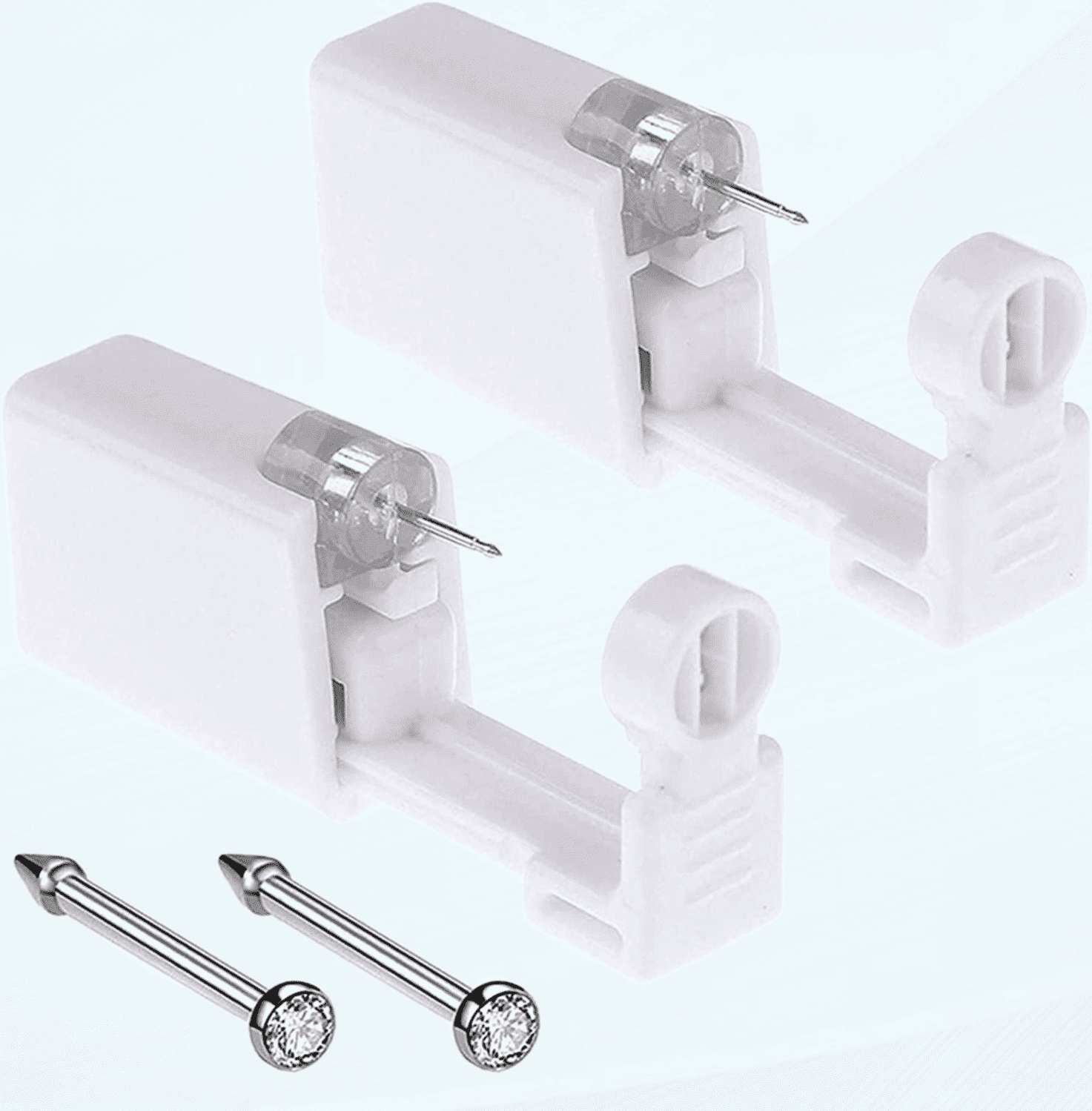 Nose Piercing Gun 2 Pack Self Nose Piercing Kit Unit Safety Disposable ...