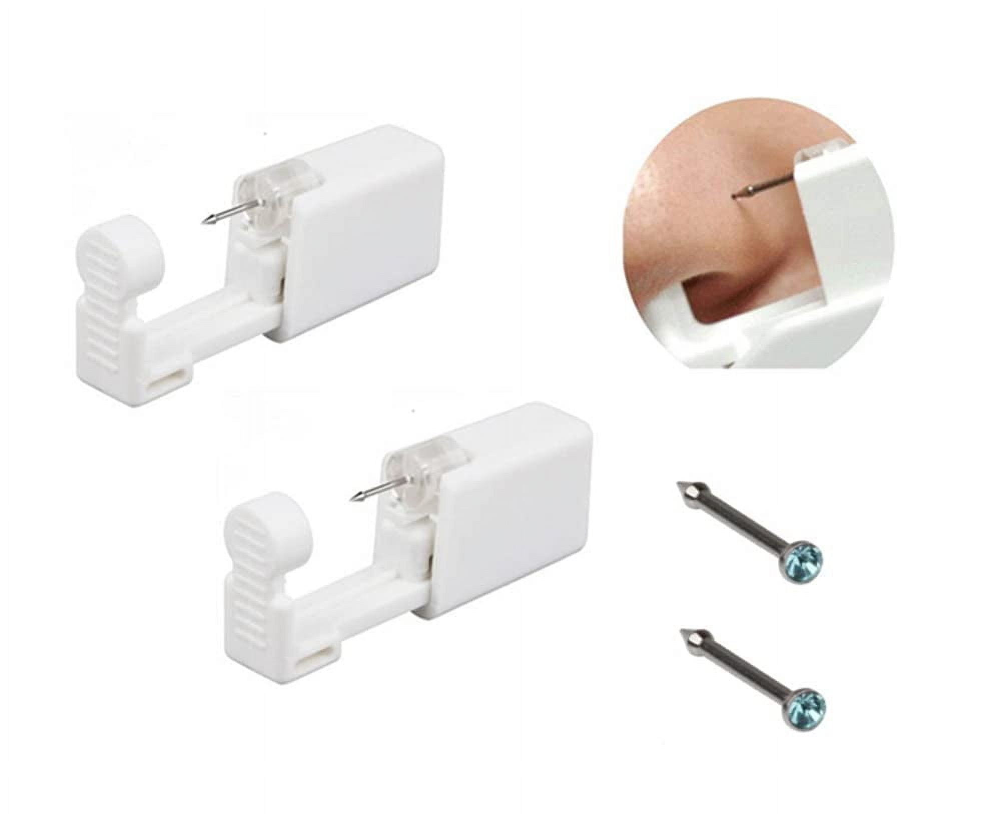 Nose Piercing Gun - 2 Pack Self Nose Piercing Kit Unit Safety ...