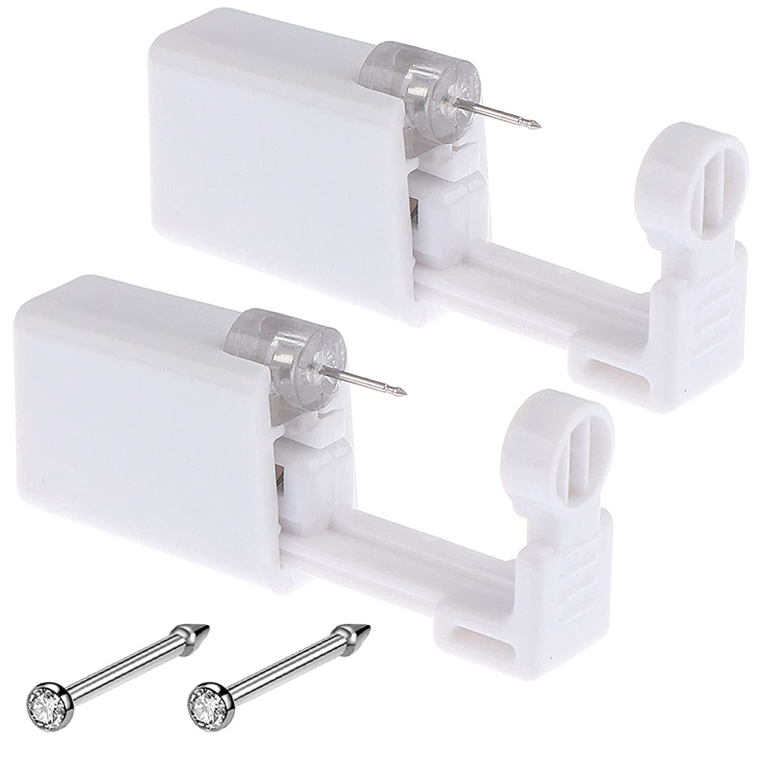Nose Piercing Gun - Silmy 2 Pack Nose Piercing Kit Disposable Self Nose ...