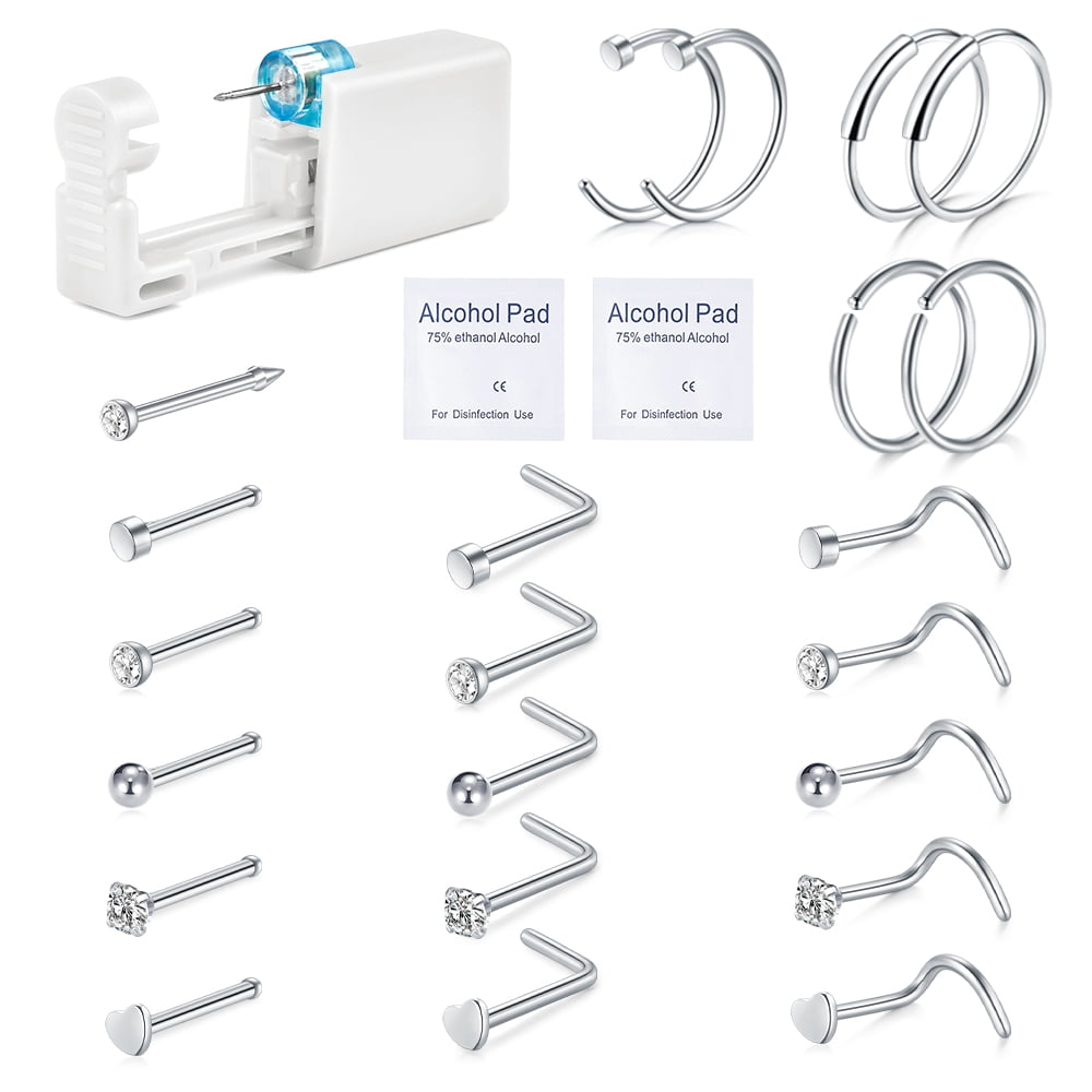Briana Williams Nose Piercing Kit - Disposable Safety Gun with 22pcs ...