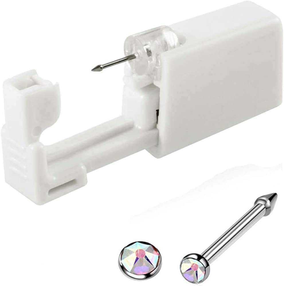 Nose Piercing Kit Self Nose Piercing Gun Disposable Safe Sterile Nose ...