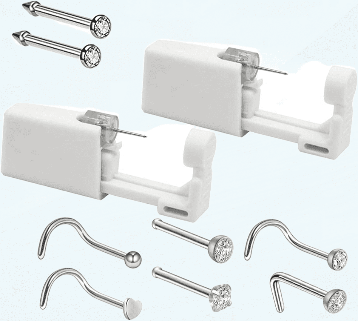 Nose Piercing Kits, Safety Disposable 20G Nose Piercing Gun with 20G ...