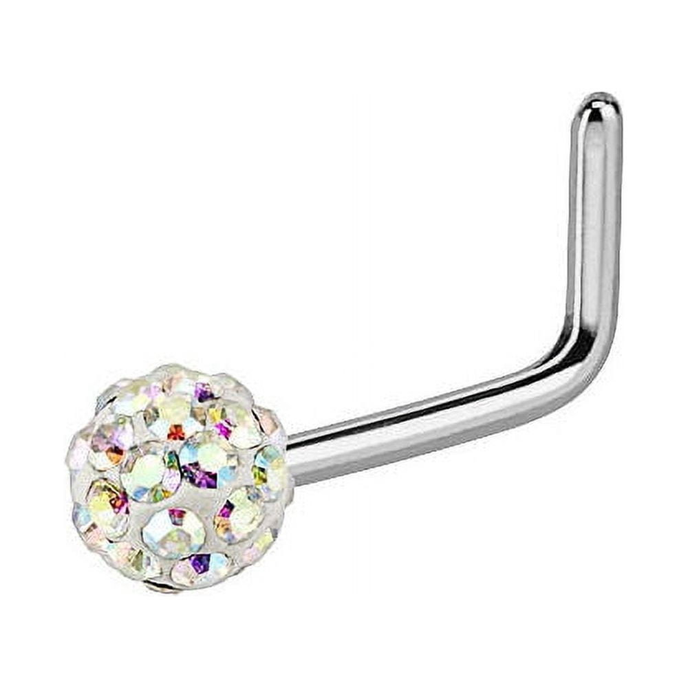 Nose Piercing Ring Ferido Ball 316L Surgical Steel L Bend Nose Stud ...
