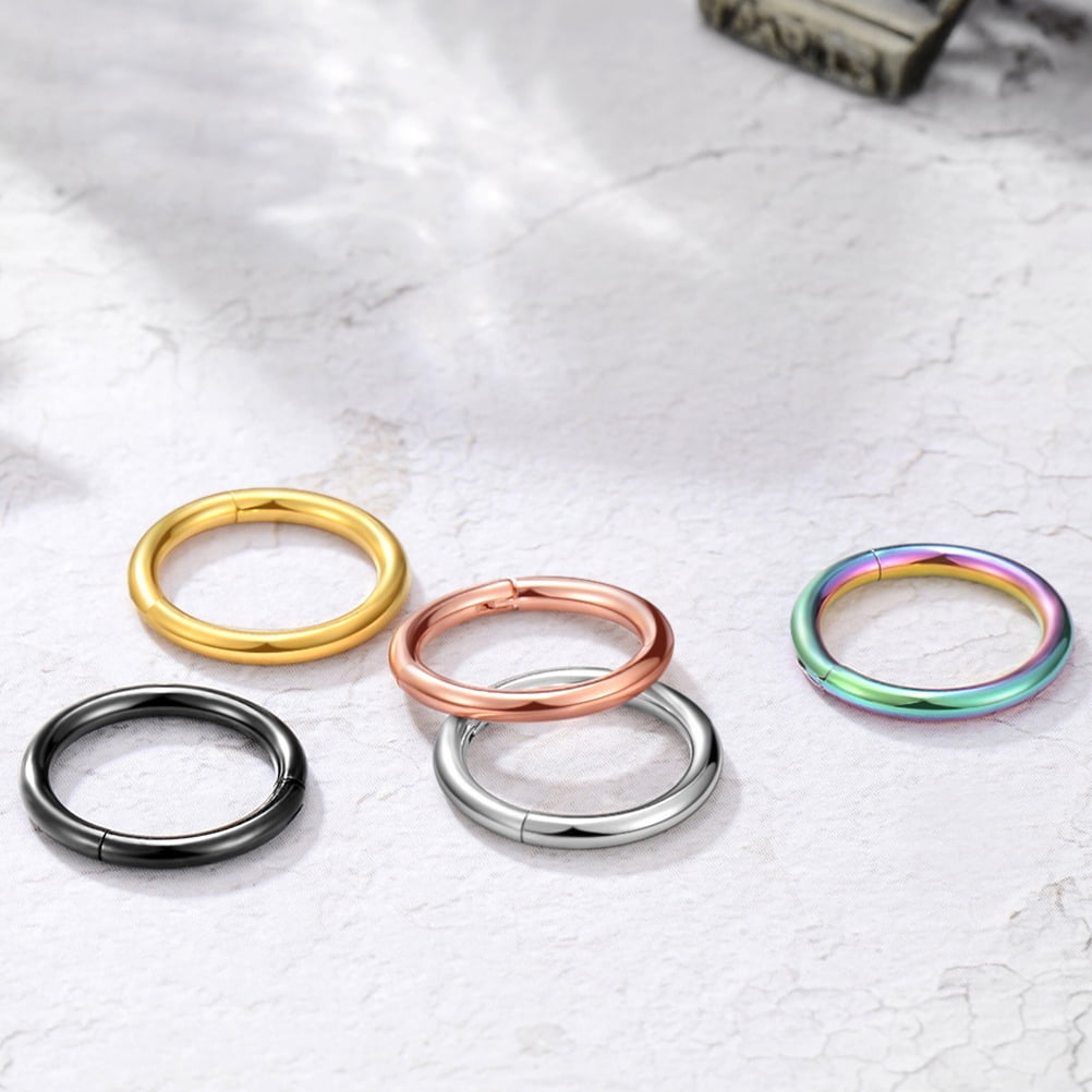 Nose Ring Fake Rings Clip Septum Hoop Ear Jewelryon Noise Steel ...