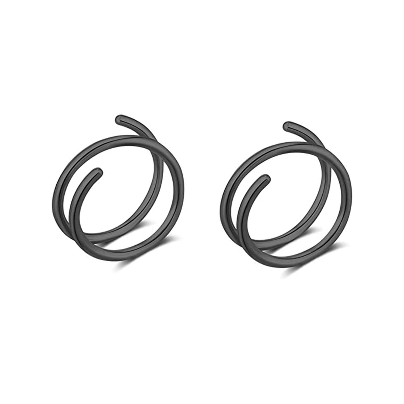 Nose Ring Hoop S925 Silve Double Nose Hoop Ring for Piercing Nose Hoop ...