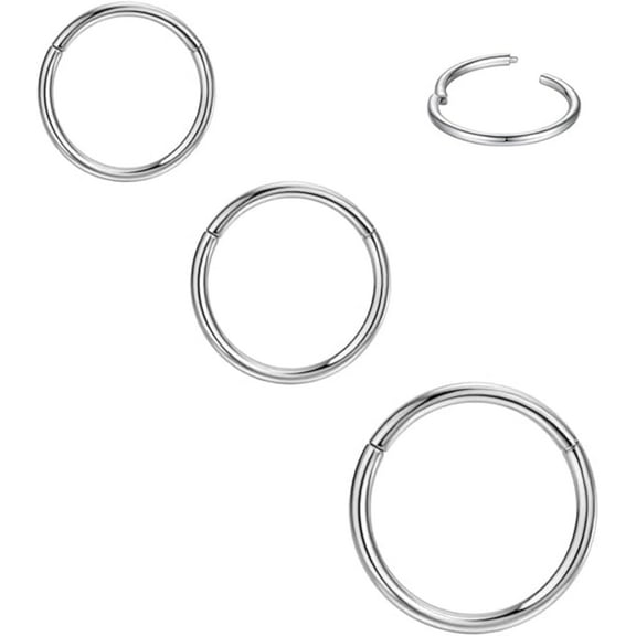 16G Single/Double/Triple Hoop Titanium Seamless-Hinged-Piercing Segment ...