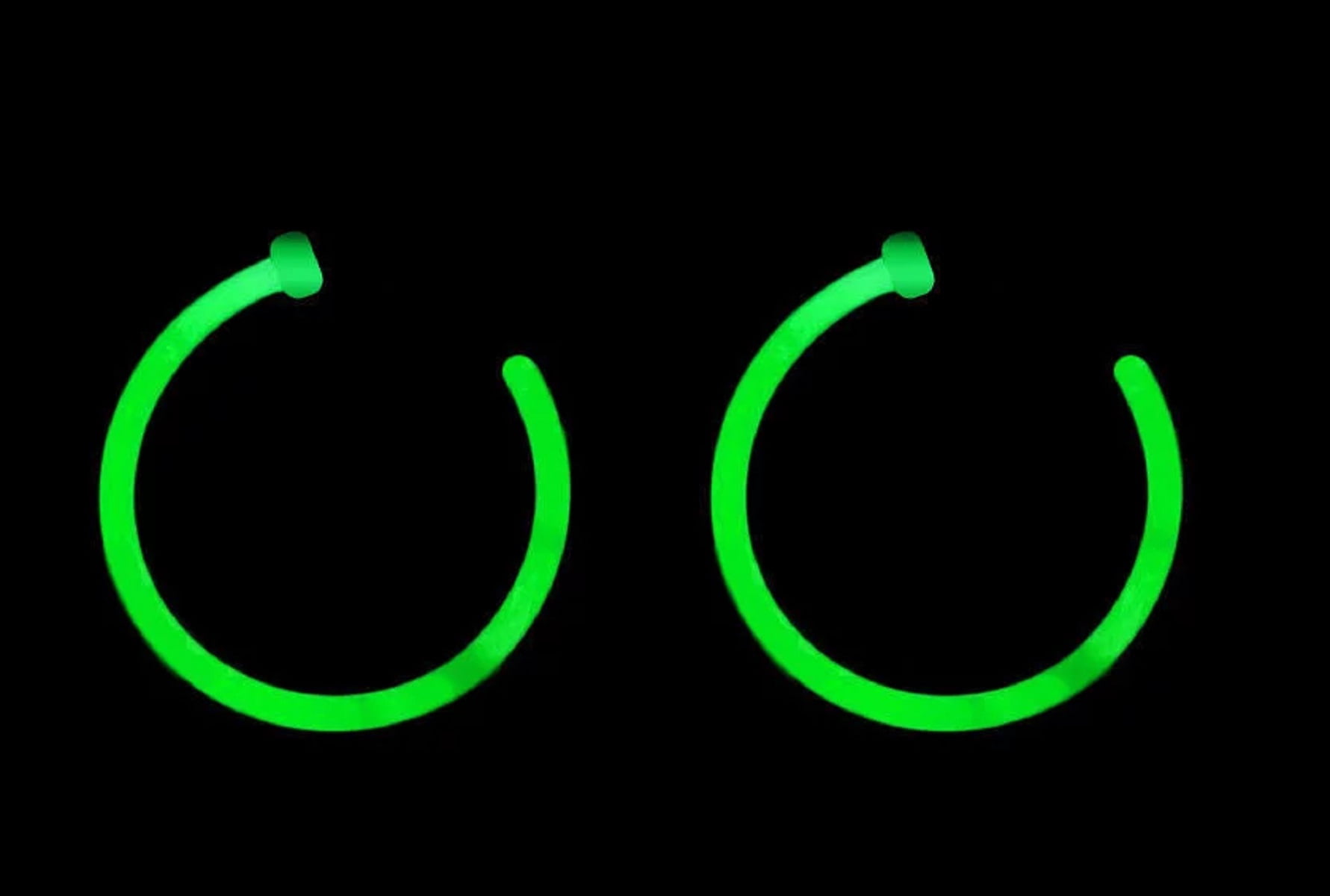 Nose Stud Glow In The Dark Nose Ring Hoops 18g or 20g 8mm 10mm Pack of ...