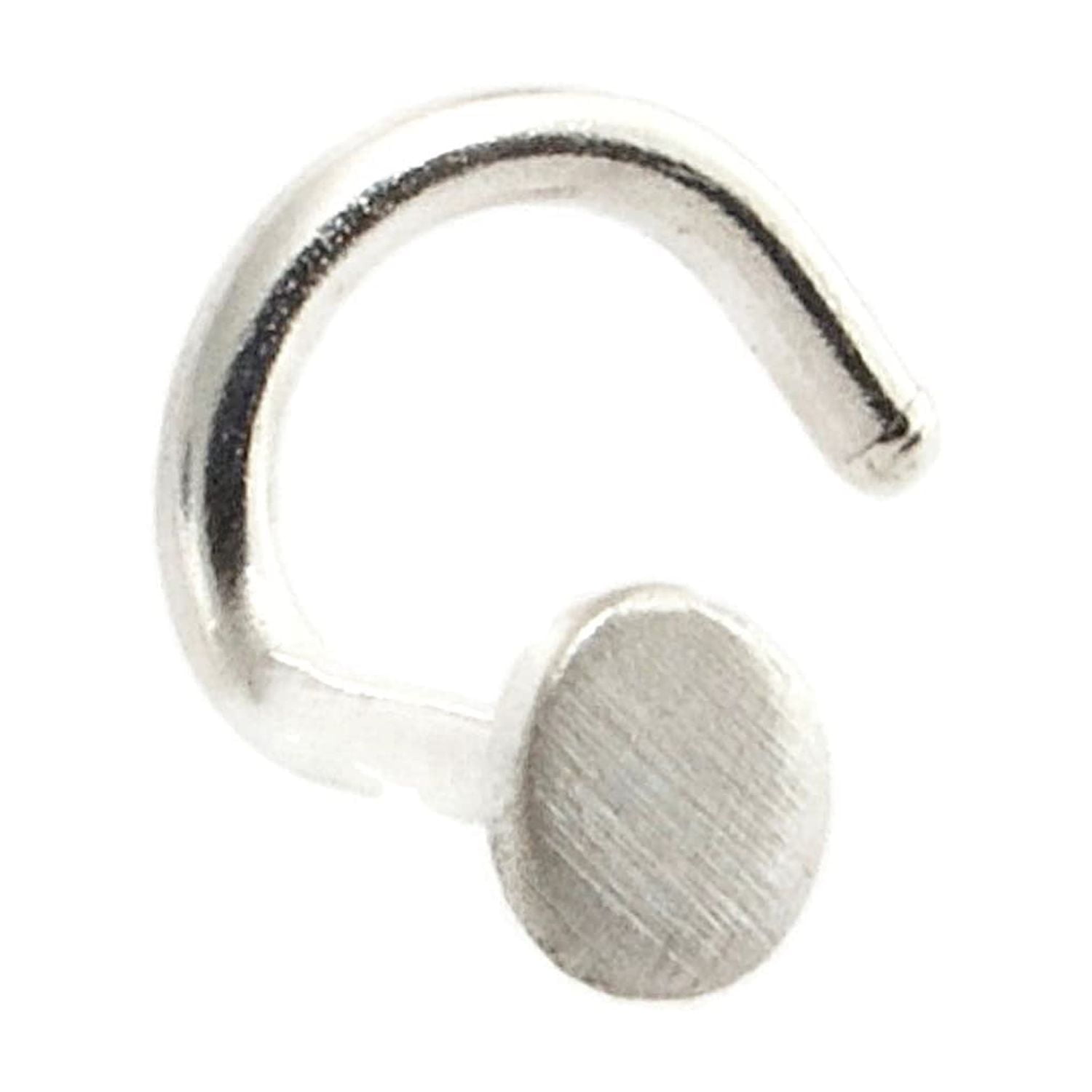 Nose Stud Screw Shaped Nose Rings, Sterling Silver Nostril Corkscrew ...