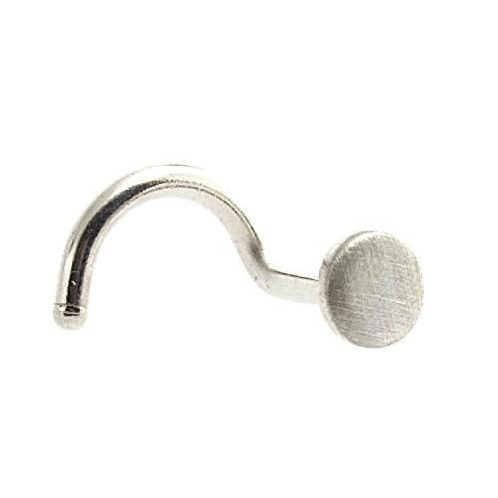 Nose Stud Screw Shaped Nose Rings, Sterling Silver Nostril Corkscrew ...