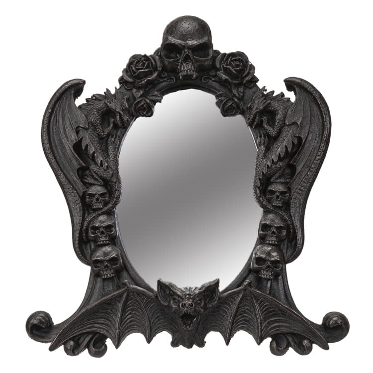 Nosferatu Rose Skull Dragon Bat Mirror Wall Resin Figurine - Walmart.com