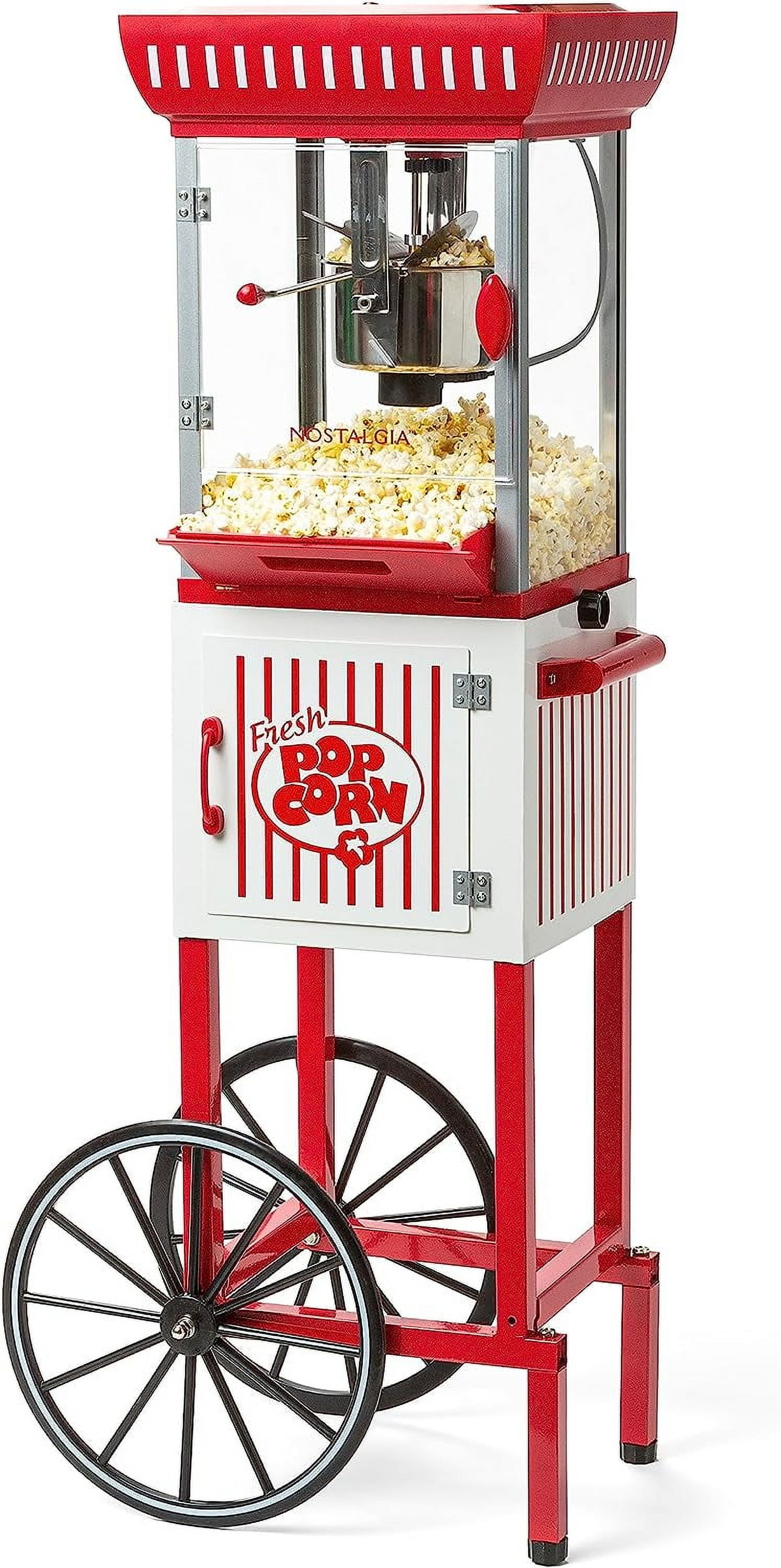 Nostaia Popcorn Maker Machine - Professional Cart With 2.5 Oz Kettle ...