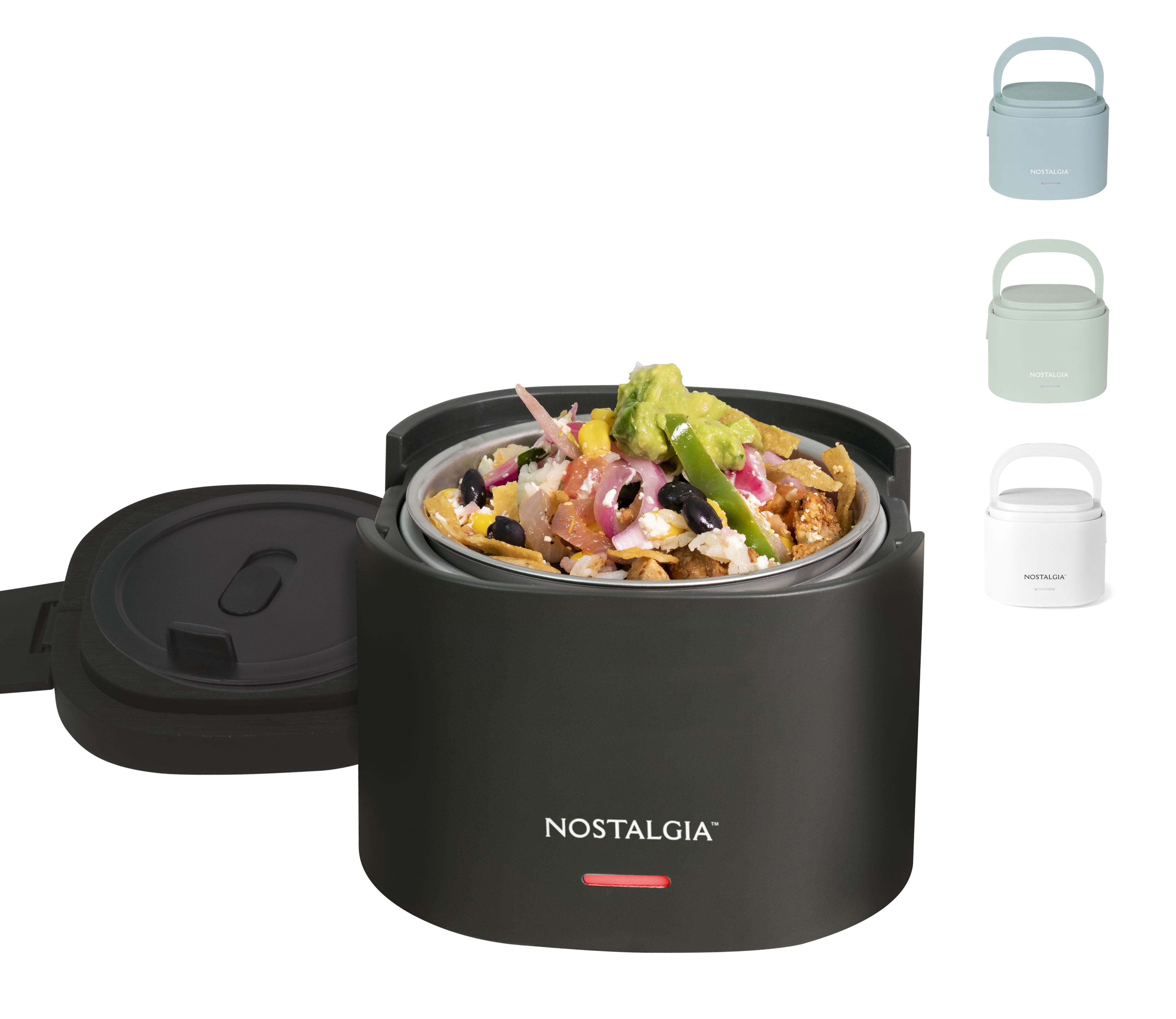 Nostalgia 20 oz. Portable Heated Lunch Box, Black - Walmart.com