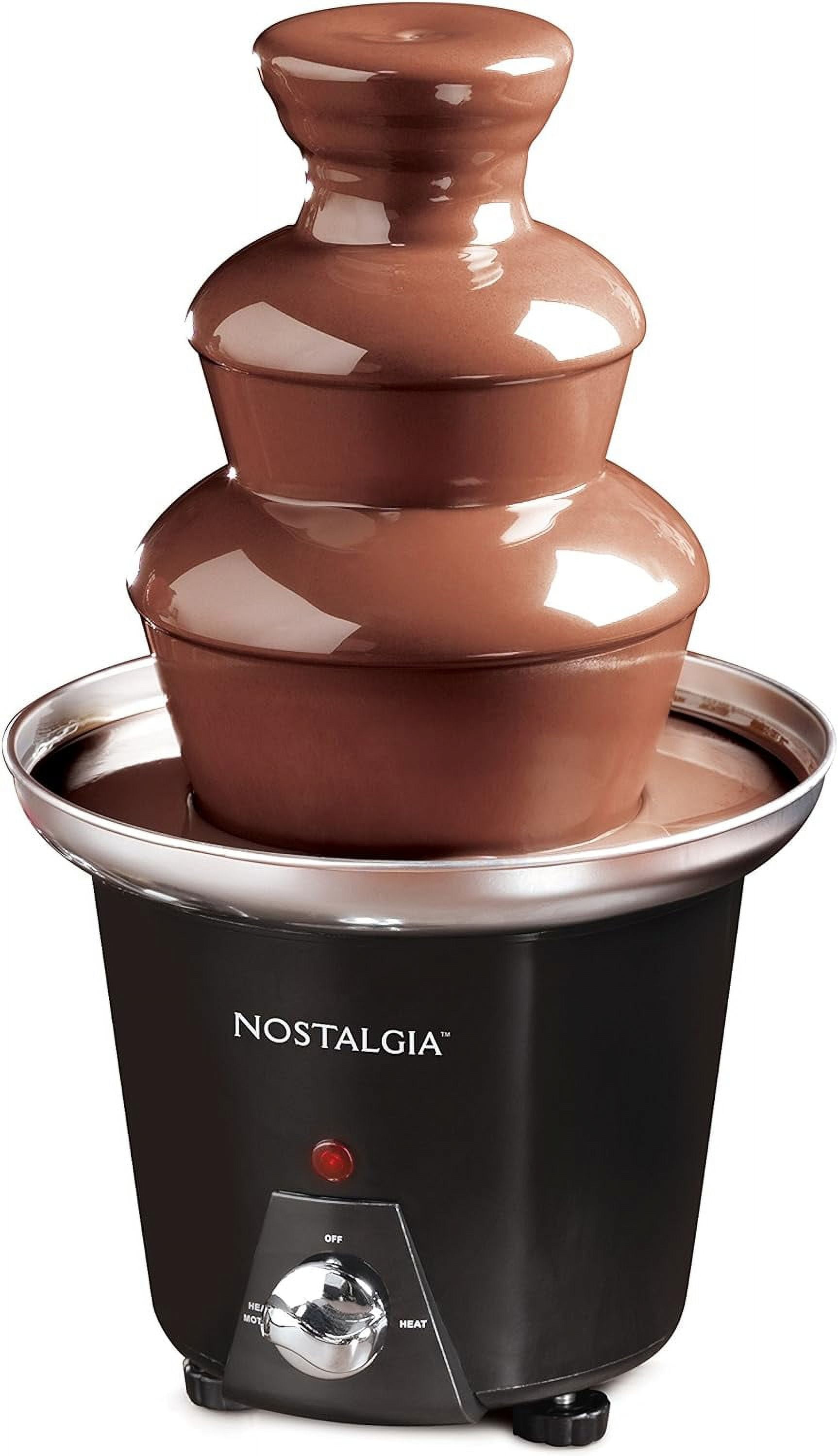 Nostalgia 3 Tier Party Maker Chocolate Fondue Fountain, Dipping Machine ...