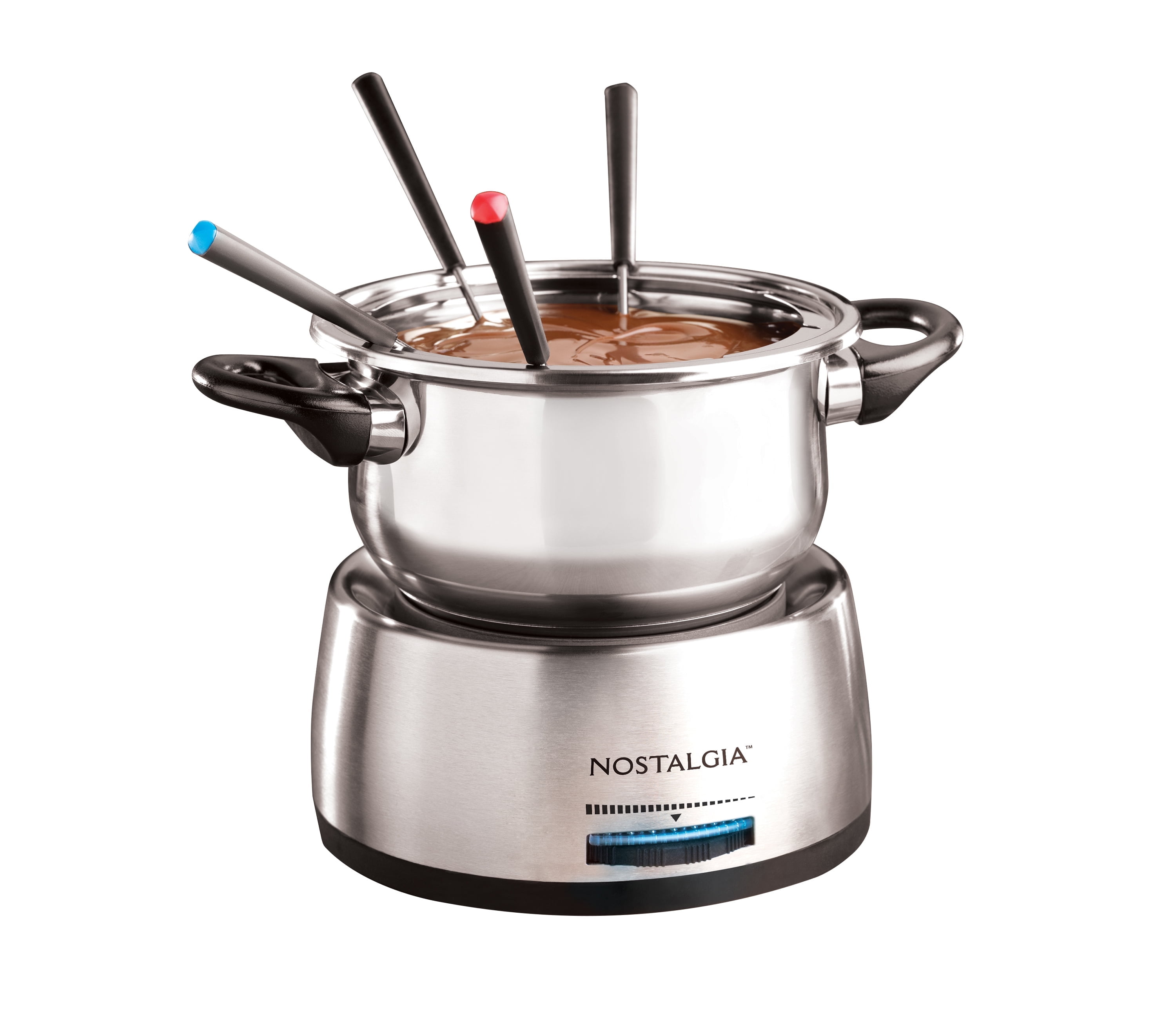Nostalgia Stainless Steel 6-Cup Electric Fondue Set with Temp Control ...