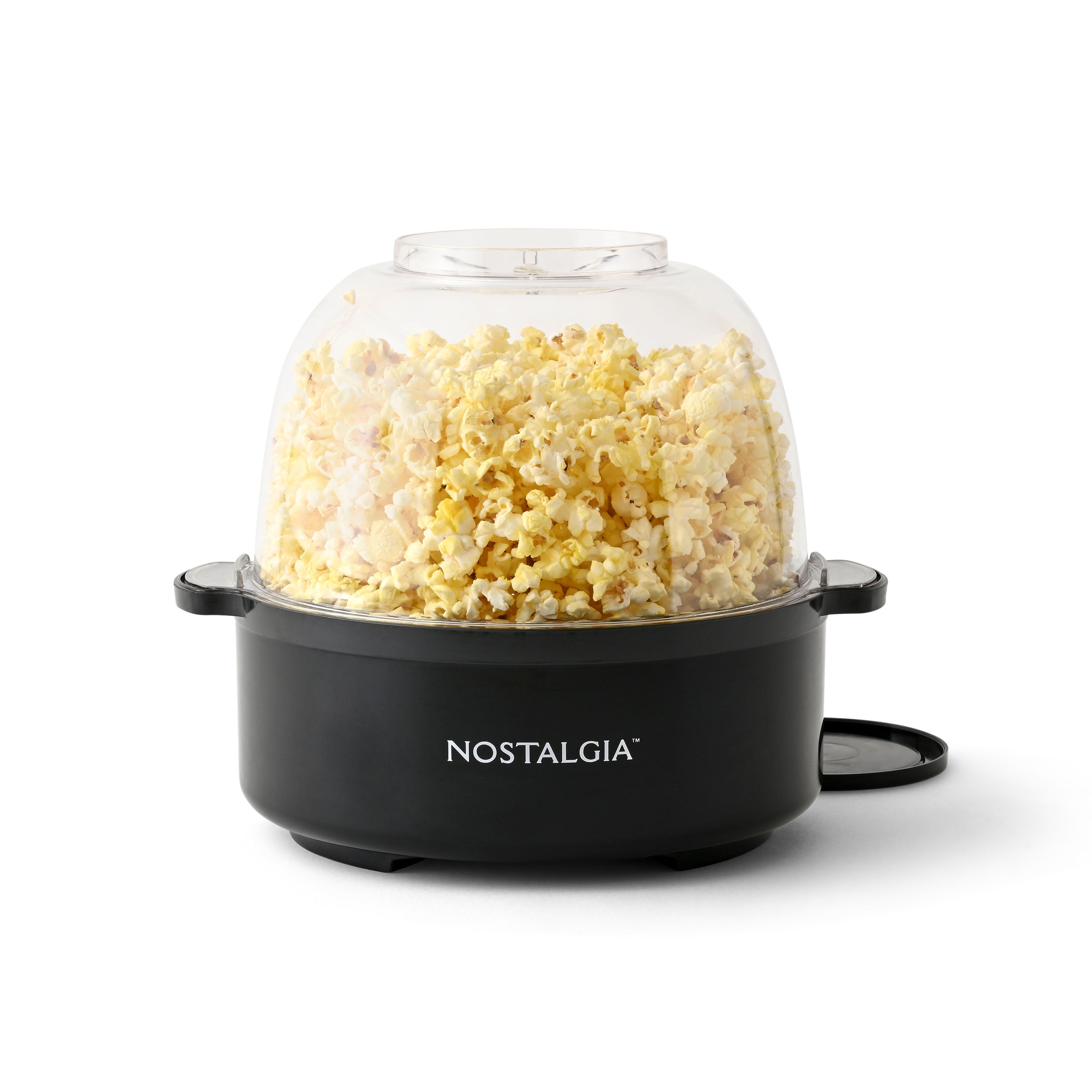 Nostalgia 6 QT Stainless Steel Stirring Popcorn Popper - Black ...