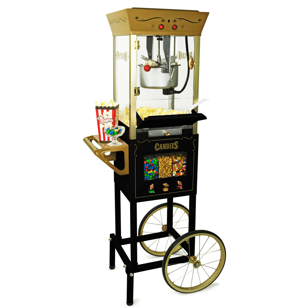 Nostalgia Retro Popcorn Maker, Vintage Stand Popcorn Machine for Movie ...