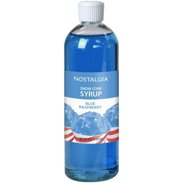 Nostalgia Blue Raspberry Snow Cone Syrup, 16 oz - Walmart.com