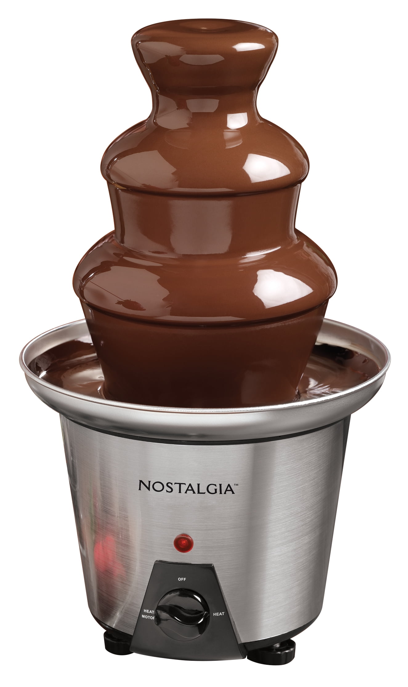Nostalgia CFF970 3-Tier Stainless Steel Chocolate Fondue Fountain, 1.5 ...