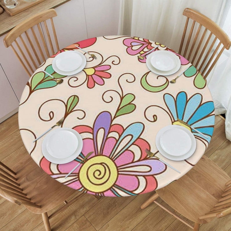 Nostalgia Flower Set Spring Hope Theme Flowers Polychrome Gothic Round ...