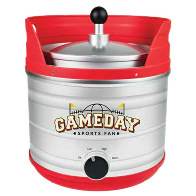Nostalgia Game Day 4-Qt Slow Cooker Portable Crock Pot with Lid & Ladle ...