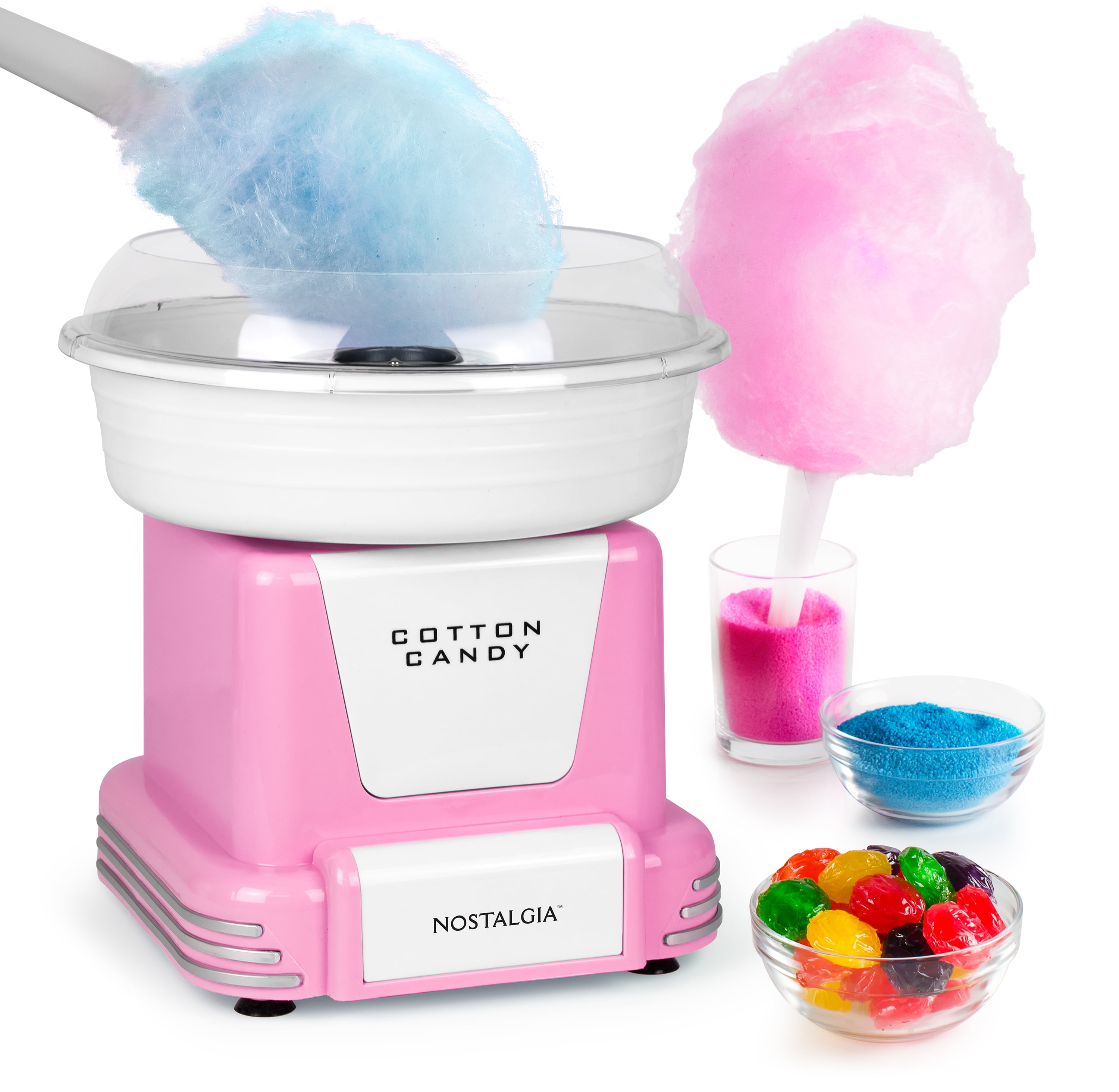 Nostalgia Hard & Sugar-Free Candy Cotton Candy Maker, Pink - Walmart.com