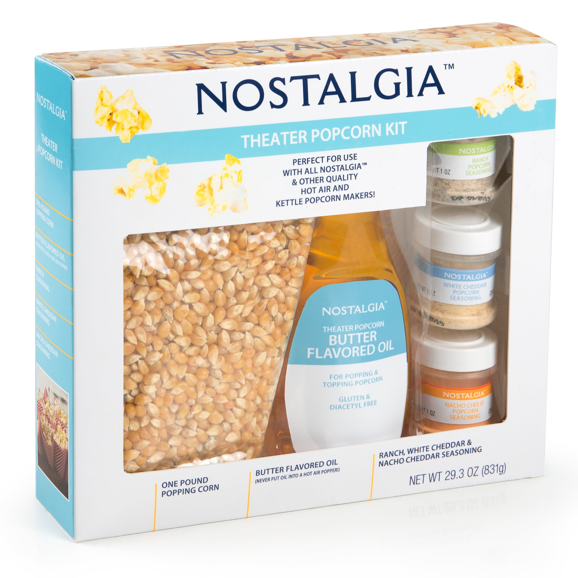 Nostalgia KPK400 Theater Hot Air & Kettle Popcorn Kit - Walmart.com