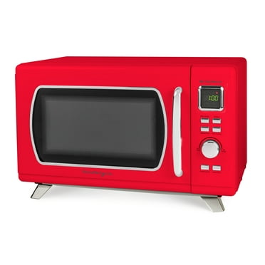 Nostalgia Compact Retro Style Kitchen Microwave Oven, 0.9 cu ft Vintage ...