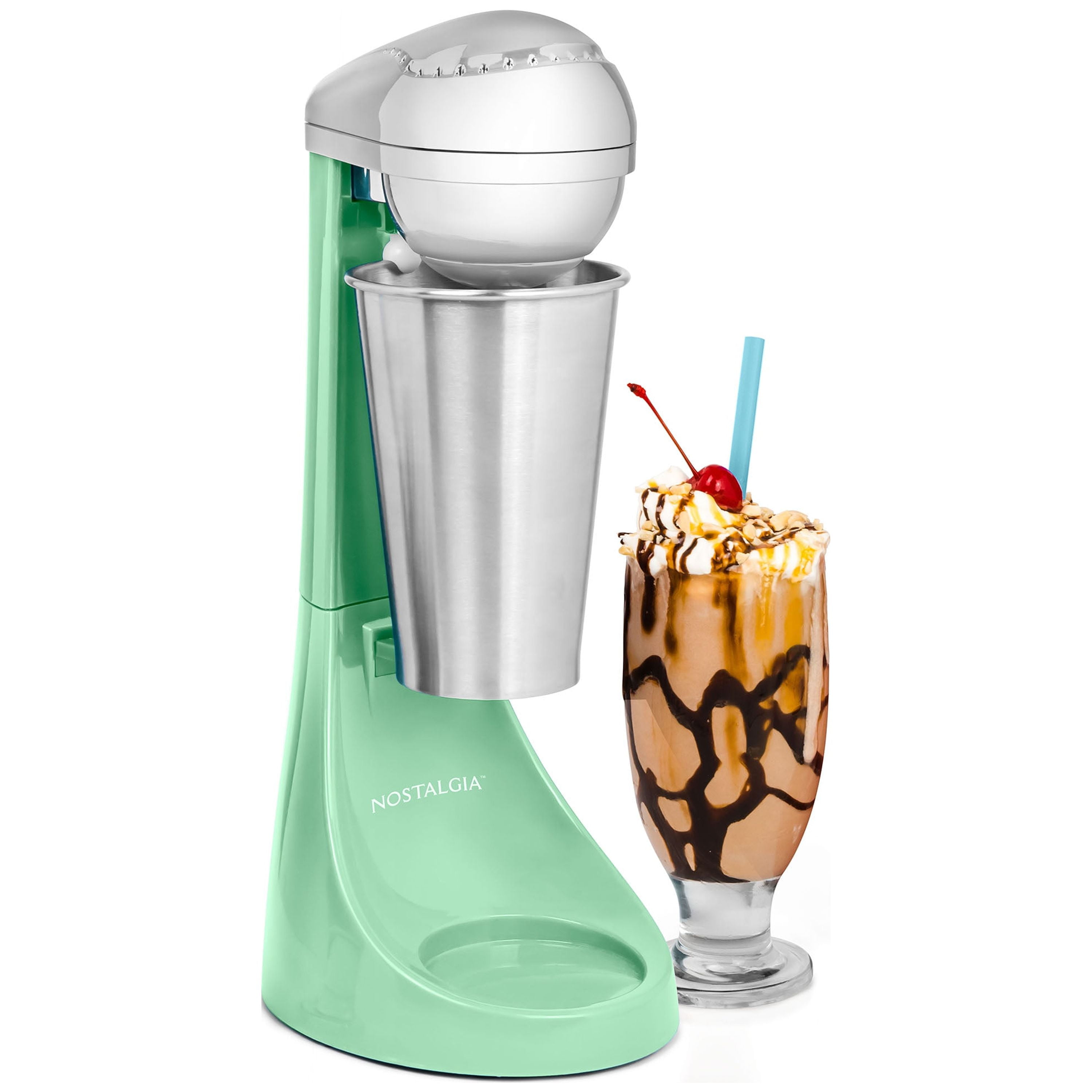 Nostalgia 16 Oz 2-Speed Electric Milkshake Machine, Retro Drink Mixer ...