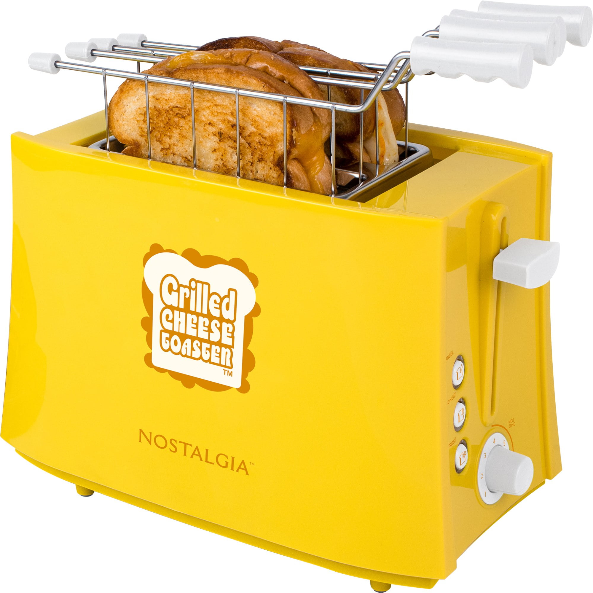 Nostalgia Grilled Cheese Toaster, Easy-Clean Baskets, Adjustable ...