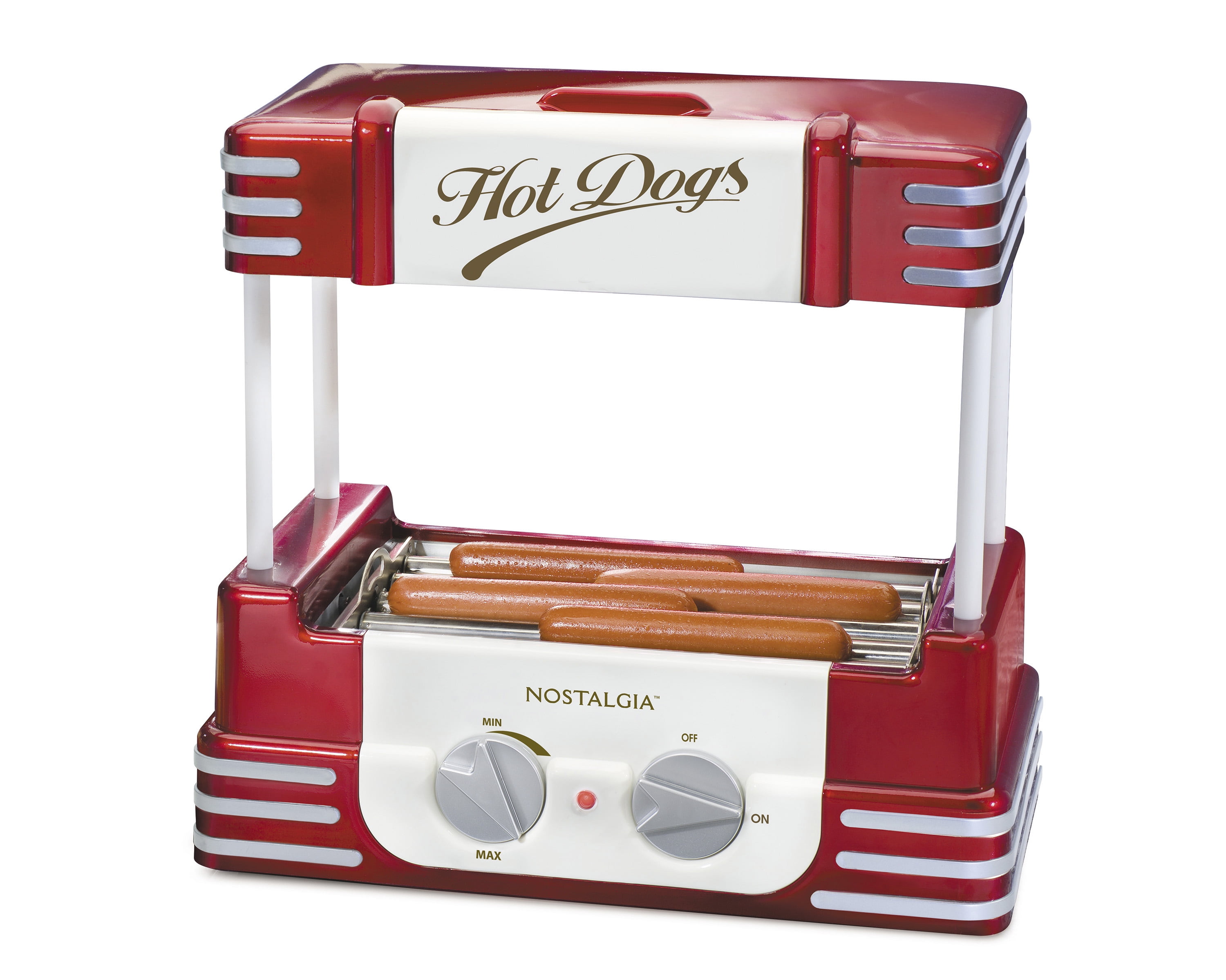 Nostalgia RHD800 Hot Dog Roller and Bun Warmer, 8 Hot Dog and 6 Bun ...