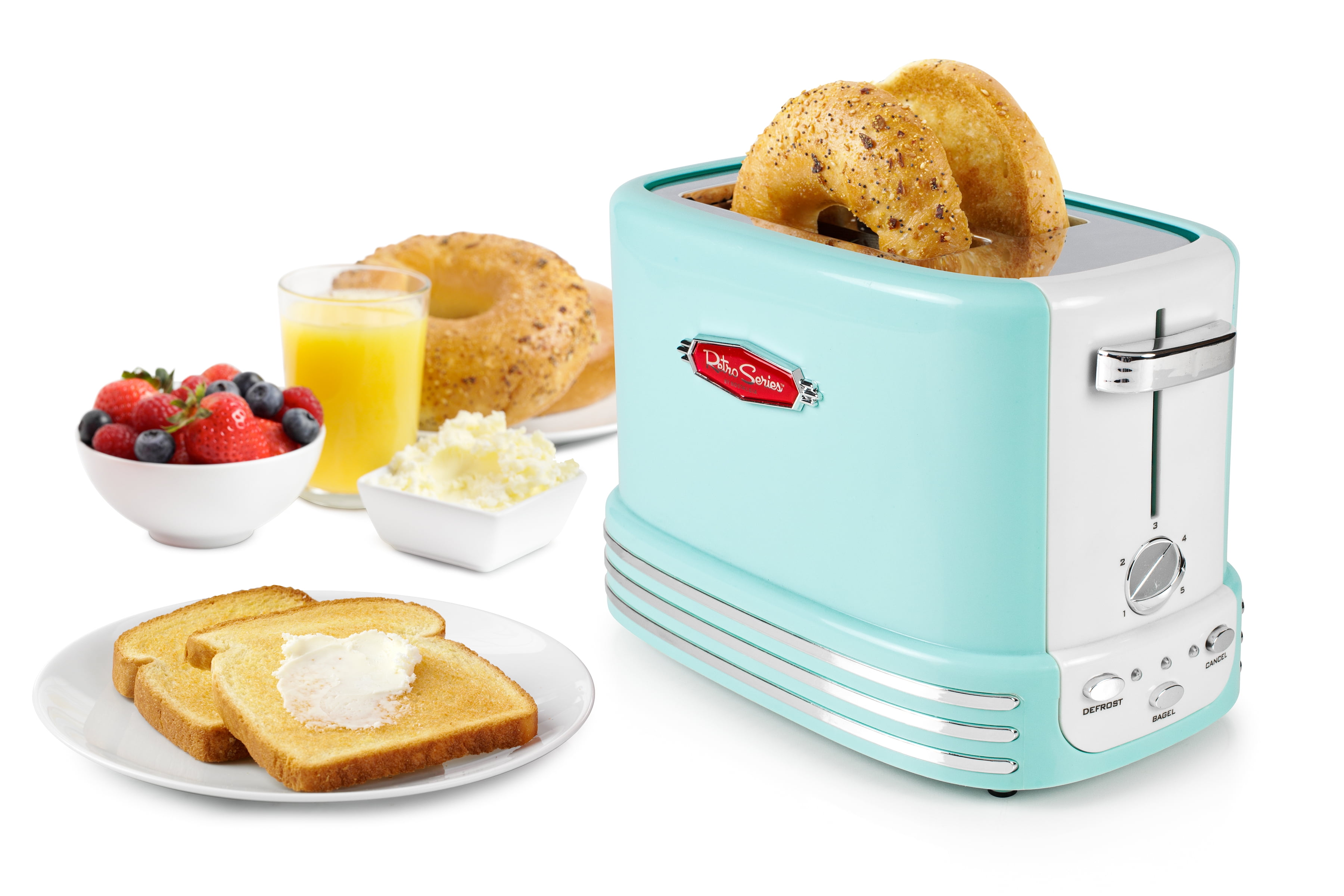 Free Shipping! Nostalgia RTOS200AQ Retro Series 2-Slice Bagel Toaster ...