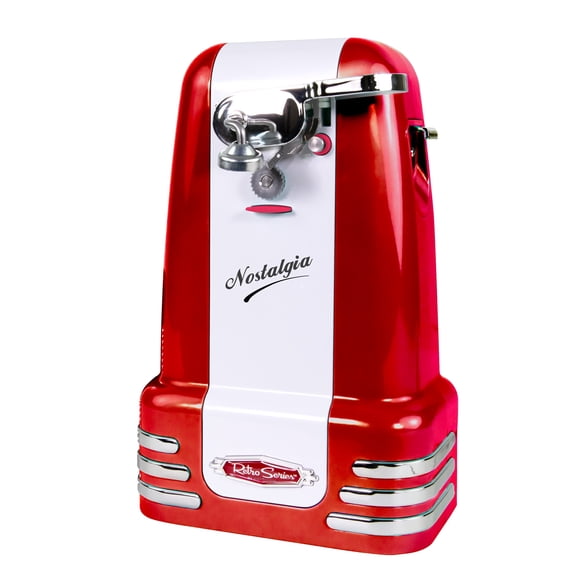 Nostalgia Retro Can Opener, Electric Can Opener with Built-in Knife ...