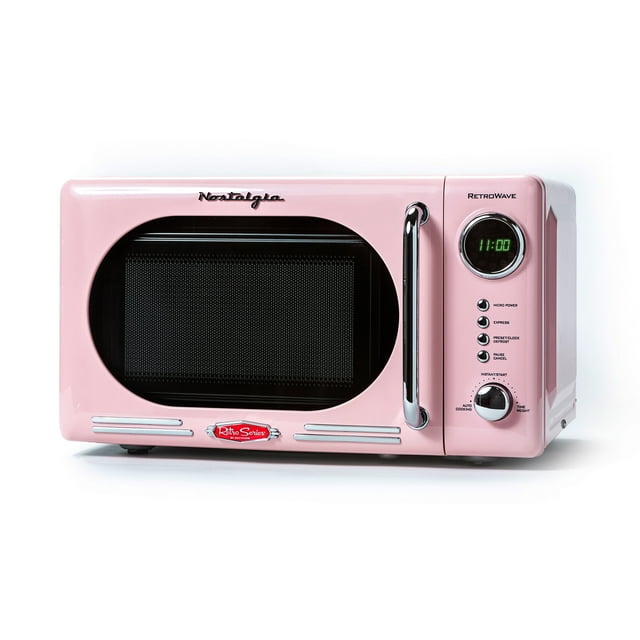 Nostalgia Retro Compact Countertop Microwave Oven - 0.7 Cu. Ft. - 700-Watts with LED Digital ...