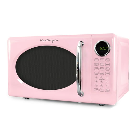 Nostalgia Retro Microwave Oven - 0.7 Cu Ft & 700-Watt Countertop Microwave with Glass Turntable ...
