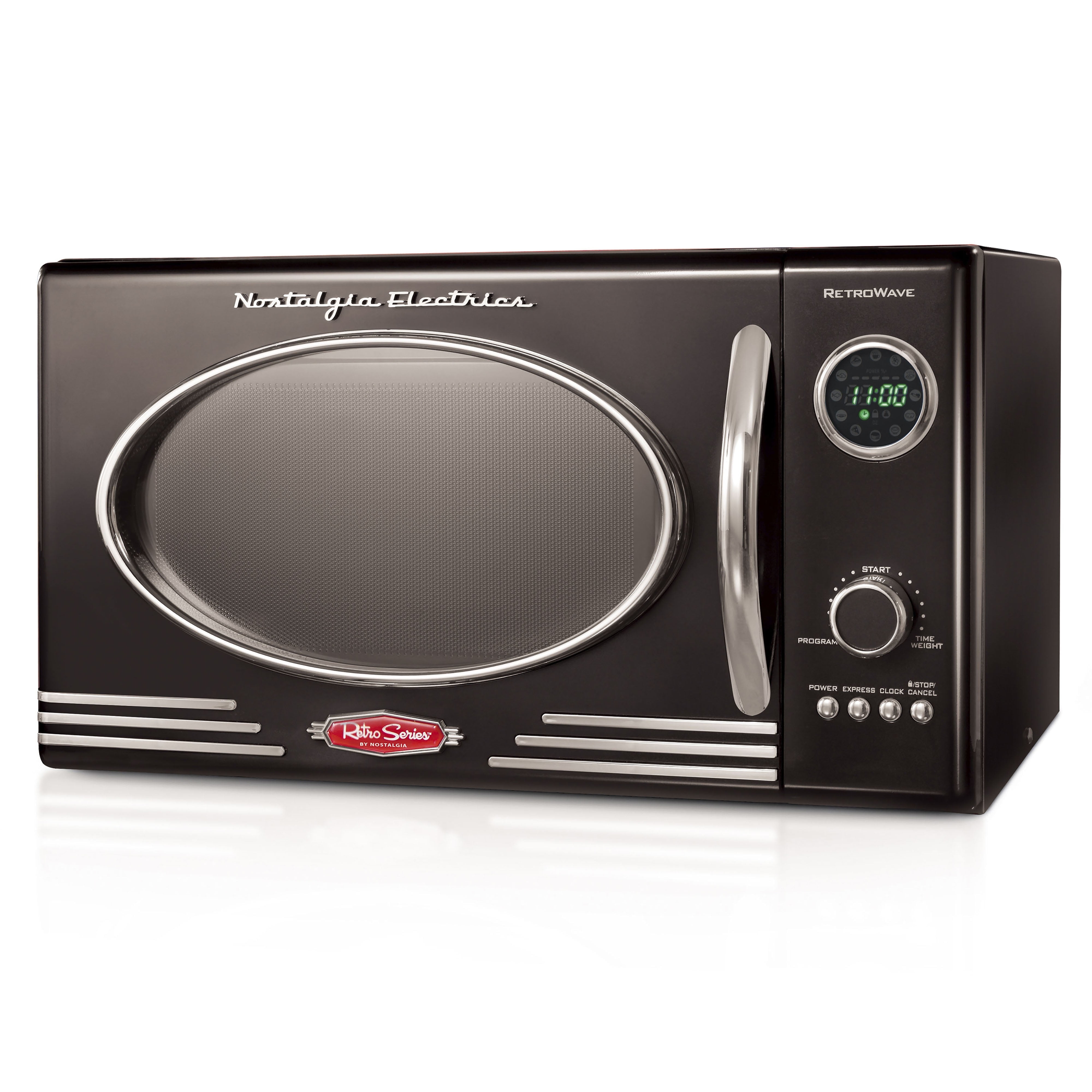 Nostalgia Compact Retro Style Kitchen Microwave Oven, 0.9 cu ft Vintage ...