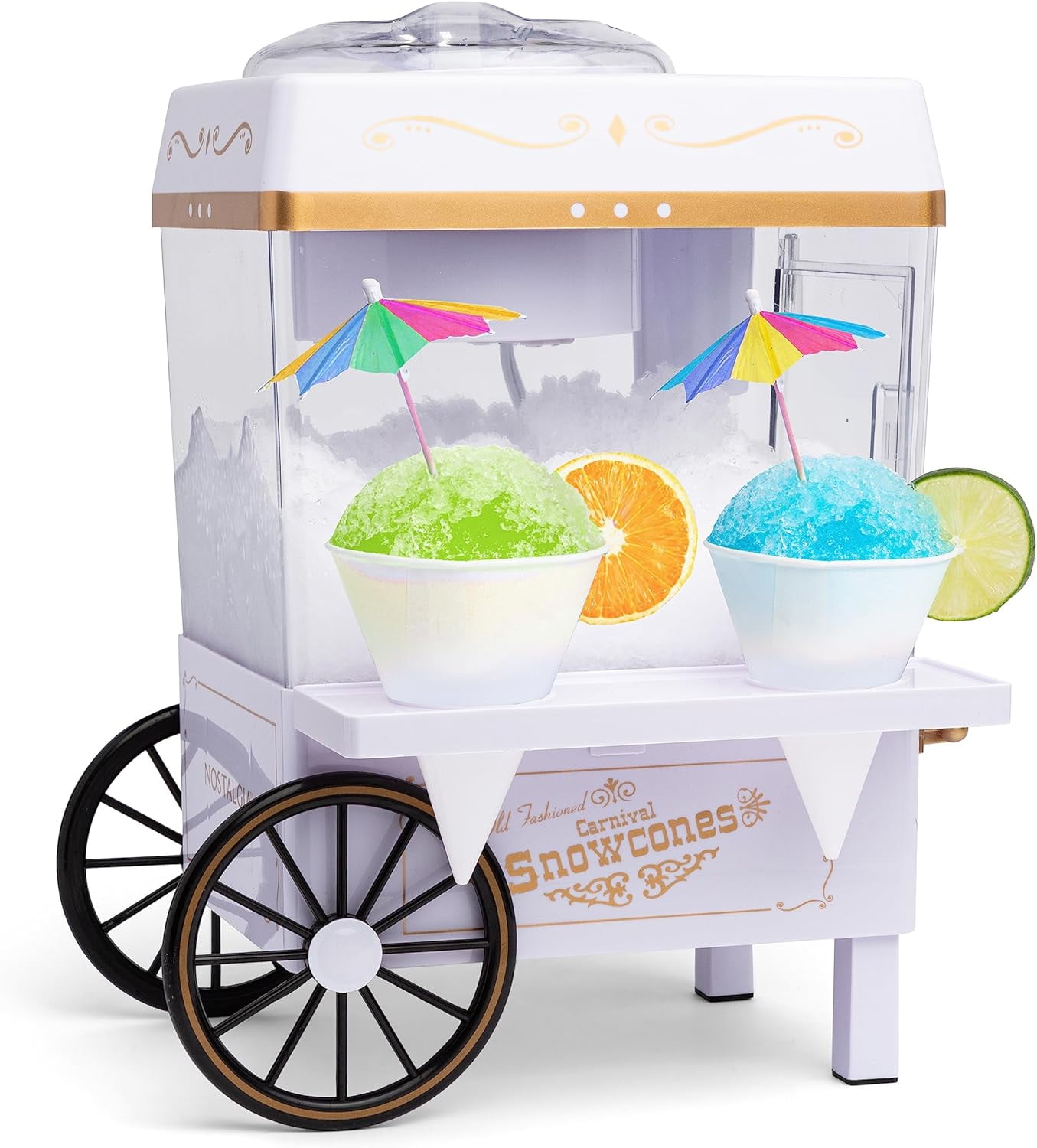 Nostalgia Electric Countertop Snow Cone Maker & Shaver Kit with 2 ...